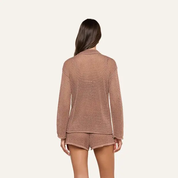 L'Agence Mariana Pointelle Knit Shirt