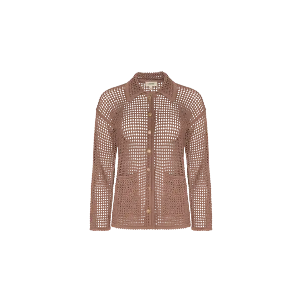 L'Agence Mariana Pointelle Knit Shirt