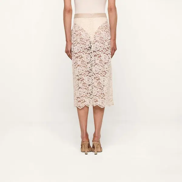 L'Agence Shae Lace Skirt - Biscuit/ecru
