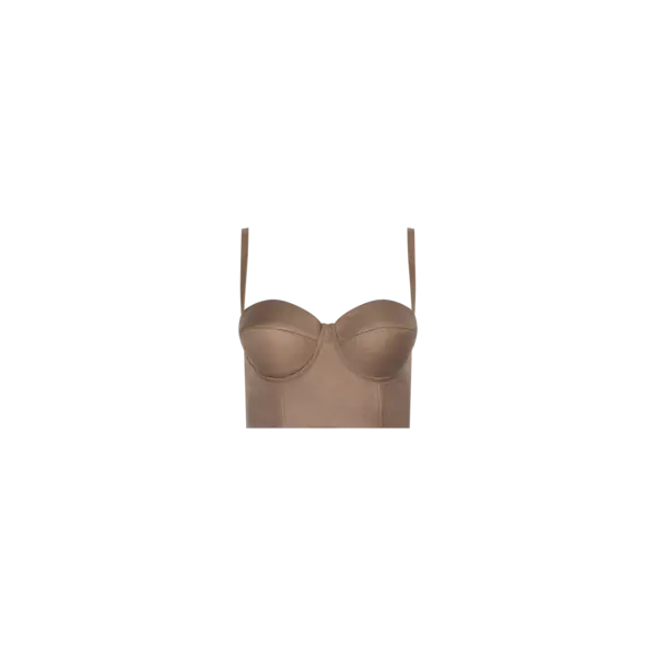 L'Agence Sonya Linen-blend Bustier - Barley