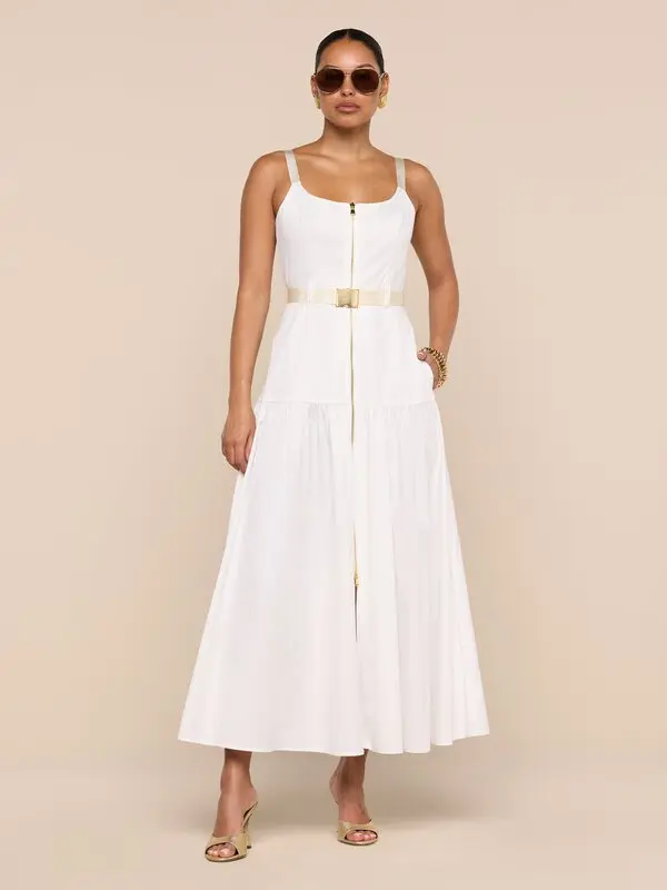 L'Agence Rima Maxi Dress - White