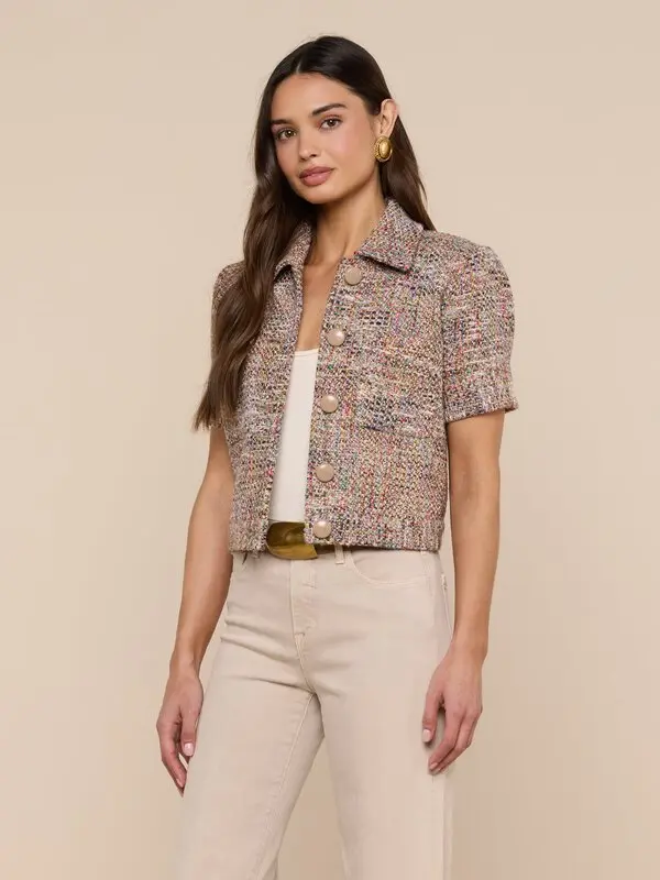 L'Agence Chita Tweed Jacket - Rainbow Tweed