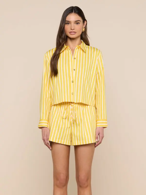 L'Agence Cosette Shirt - Dandelion/white Stripe