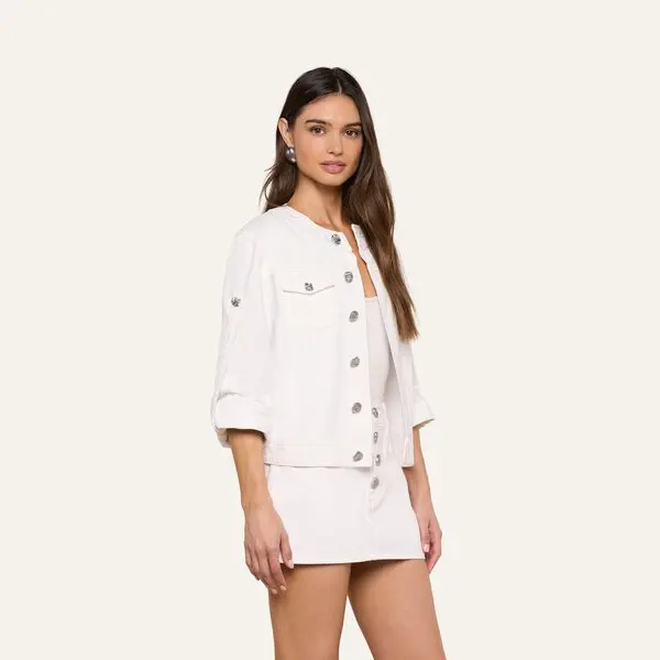 L'Agence Anouk Jean Jacket - Blanc