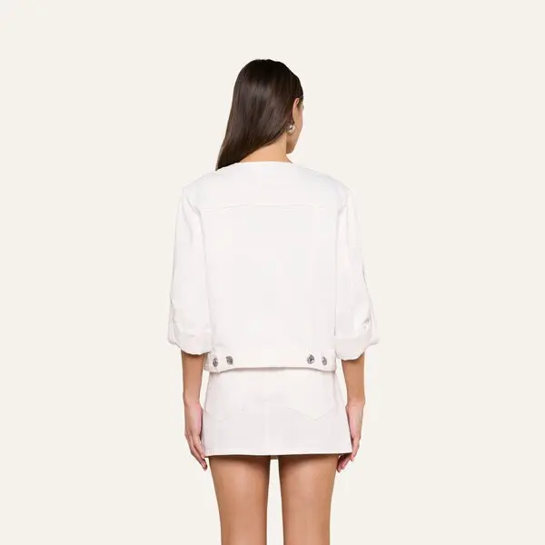 L'Agence Anouk Jean Jacket - Blanc