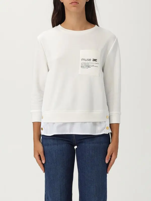Elisabetta Franchi Sweatshirt - Ivory