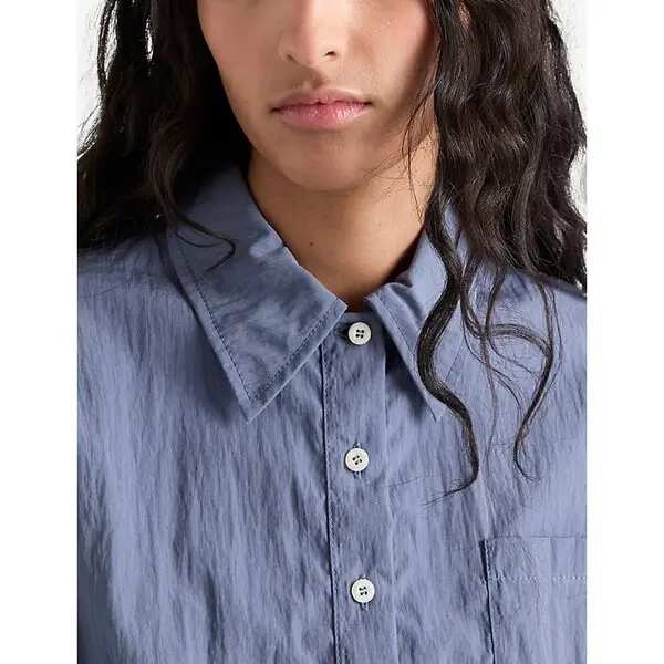 Prada Short-sleeved Mini Shirt Dress - Blue