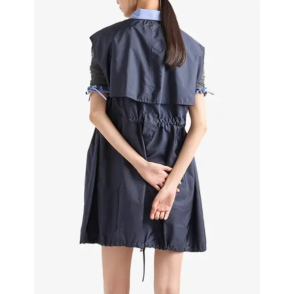Prada Re-nylon Light Sleeveless Woven Mini Dress