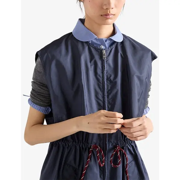 Prada Re-nylon Light Sleeveless Woven Mini Dress