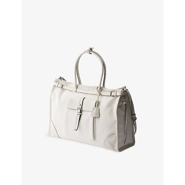 Prada Denim And Leather Tote Bag