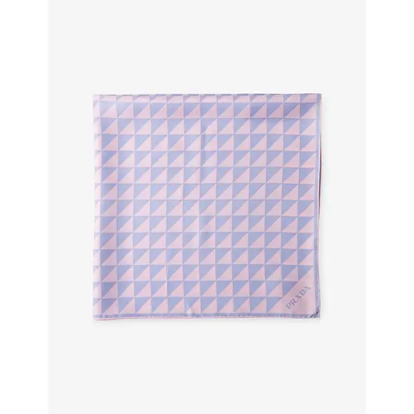 Prada Printed Silk-twill Scarf