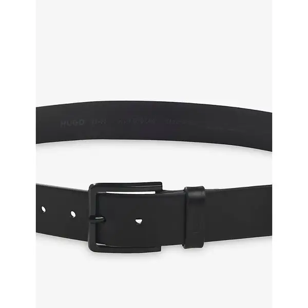 Hugo Logo-stamped Leather Keeper Belt