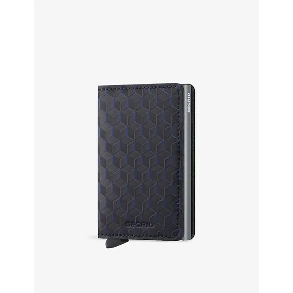 SECRID Slimwallet Optical Leather Wallet - Black-titanium