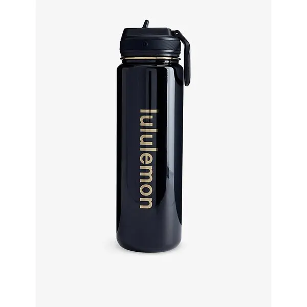 Lululemon Back To Life Straw-lid Steel Sport Bottle 24oz - Black