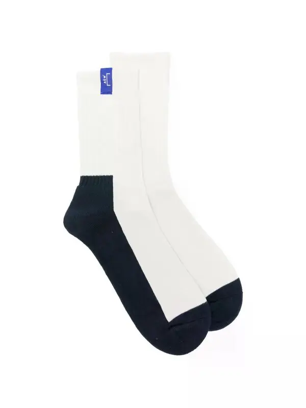 A-COLD-WALL* Ribbed Color-block Socks - Neutrals