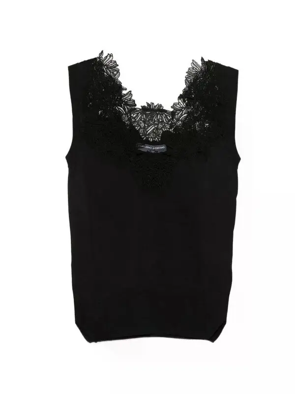 Ermanno Scervino Lace Knit Top - Black