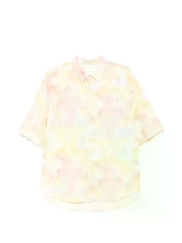 CROQUIS Short Sleeve Tie-dye Shirt - Yellow