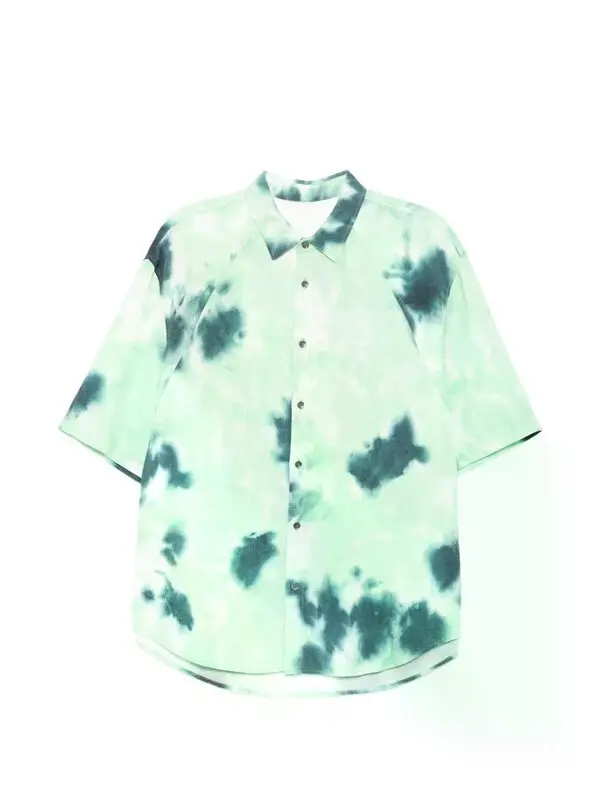 CROQUIS Short Sleeve Tie-dye Shirt - Green