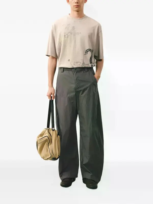 CROQUIS Rivet-trim Barrel Trousers - Grey