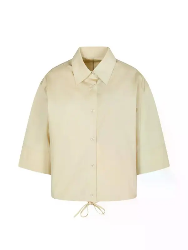 LESS Cropped Poplin Shirt - Neutrals