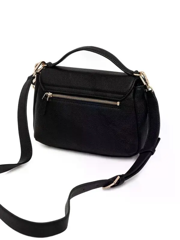 Guess Logo-plaque Pebbled Cross Body Bag - Black