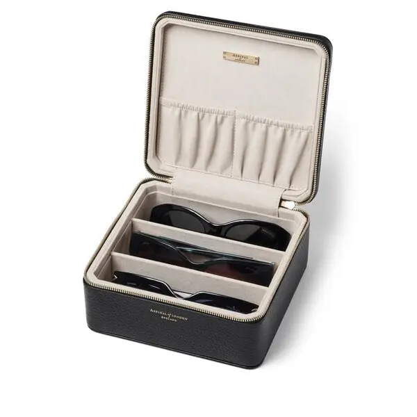 ASPINAL OF LONDON Travel Sunglasses Case - Black