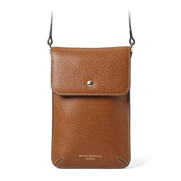 ASPINAL OF LONDON Duo Phone Crossbody Pouch - Tan
