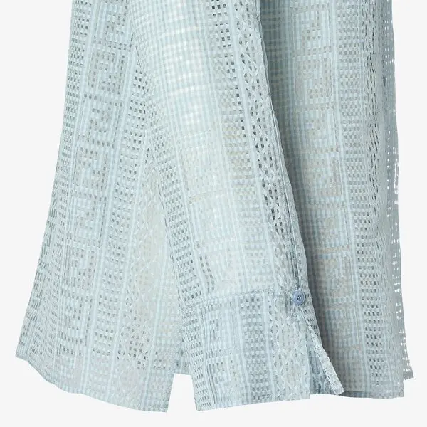 Fendi Long-sleeved Shirt With Burnout Pequin Pattern
