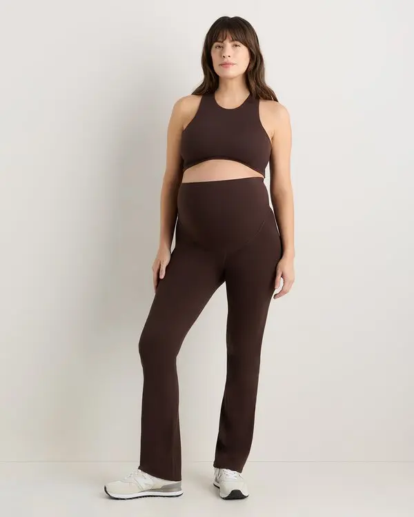 Quince Ultra-form Maternity Bootcut Pants - Espresso