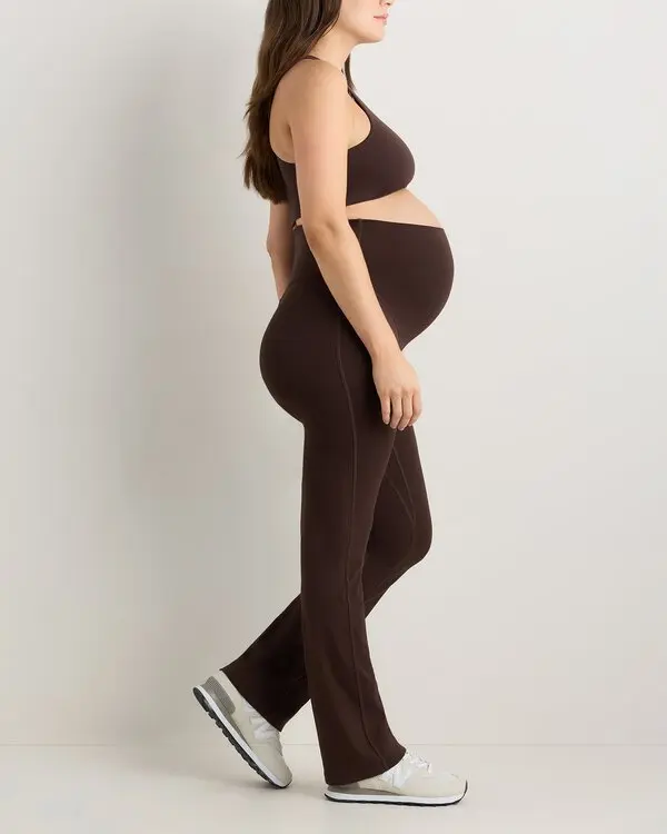 Quince Ultra-form Maternity Bootcut Pants - Espresso