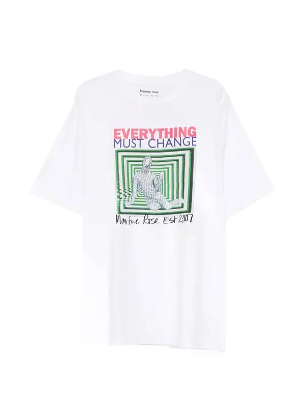 Martine Rose Graphic-print Oversized T-shirt - White