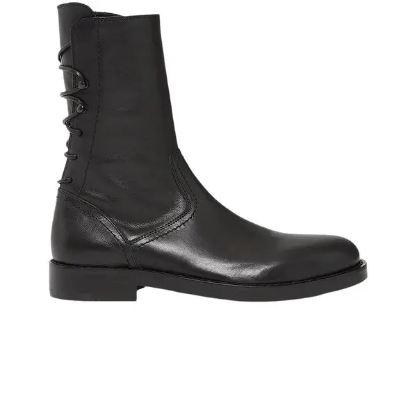ANN DEMEULEMEESTER Heiko Laced Back Ankle Boot - Black