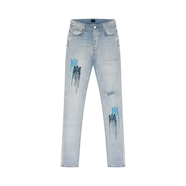 Amiri Ma Drip Skinny Jeans - Blue