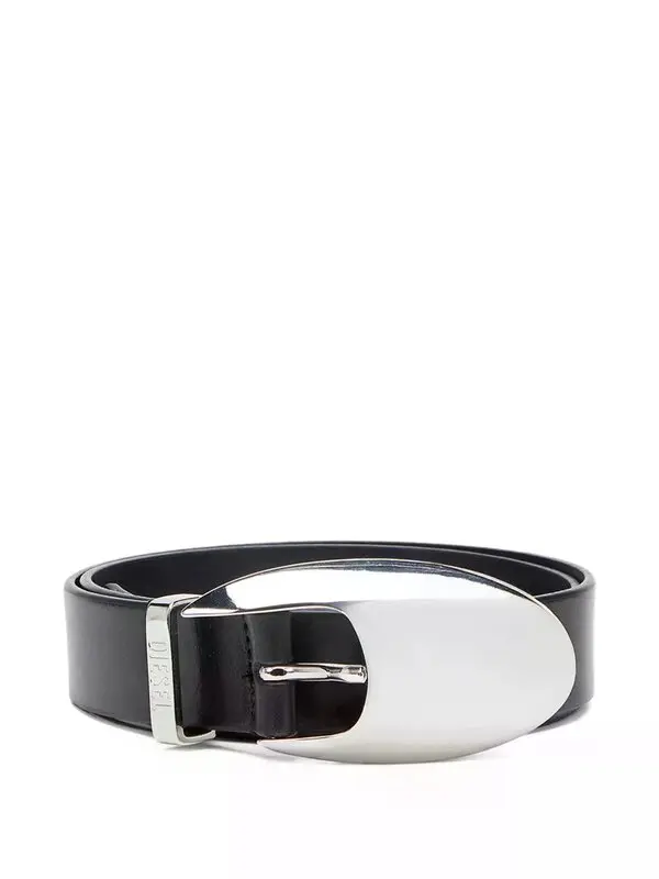 DIESEL® Sculptural-buckle Belt - Black