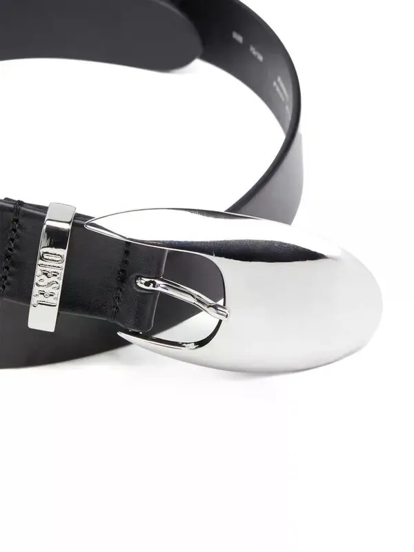 DIESEL® Sculptural-buckle Belt - Black