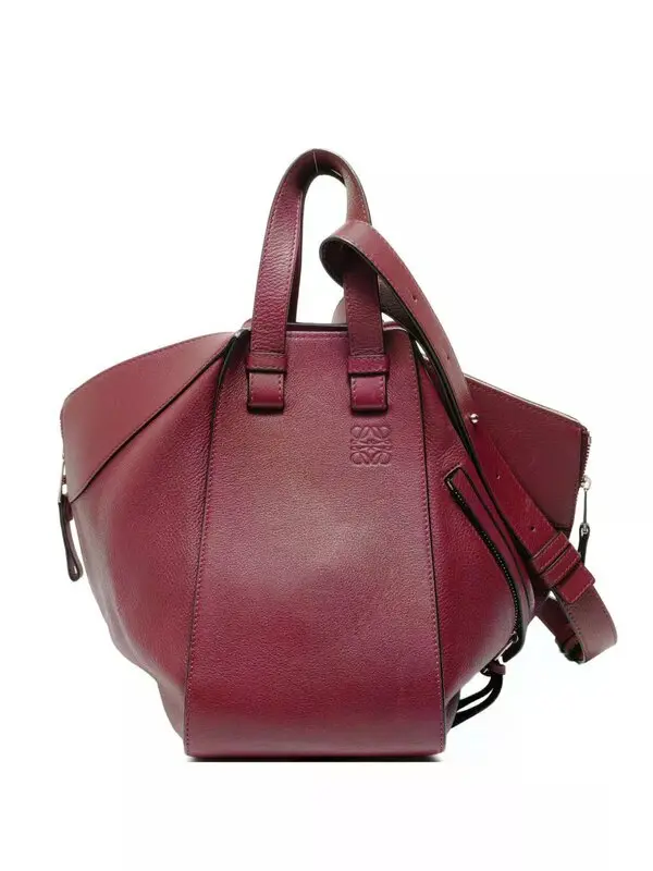 Loewe 2016-2018s Large Hammock Leather Tote - Red