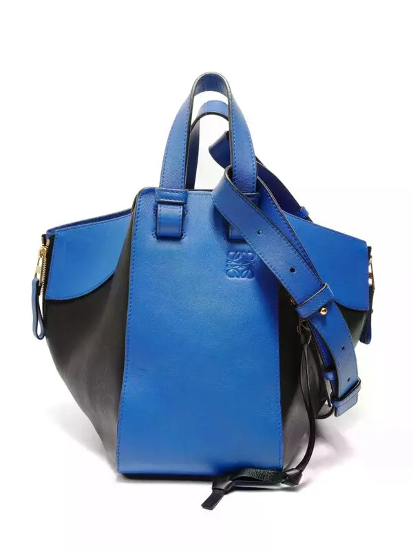 Loewe Large Hammock Leather Tote Bag - Blue