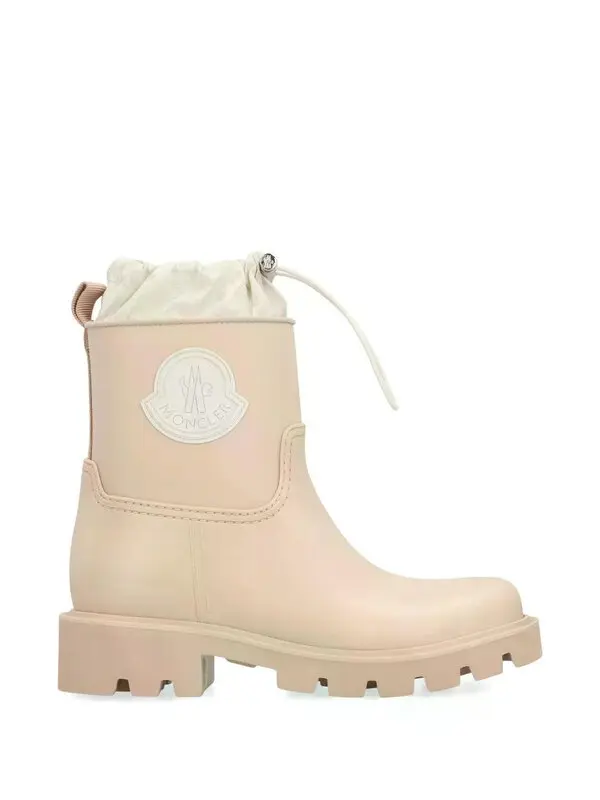 Moncler Logo-patch Rain Boots - Neutrals