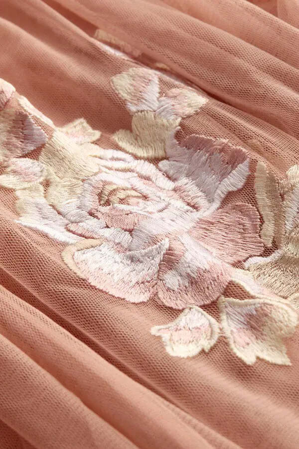Alice + Olivia Azriella Embroidered Maxi Gown Cape