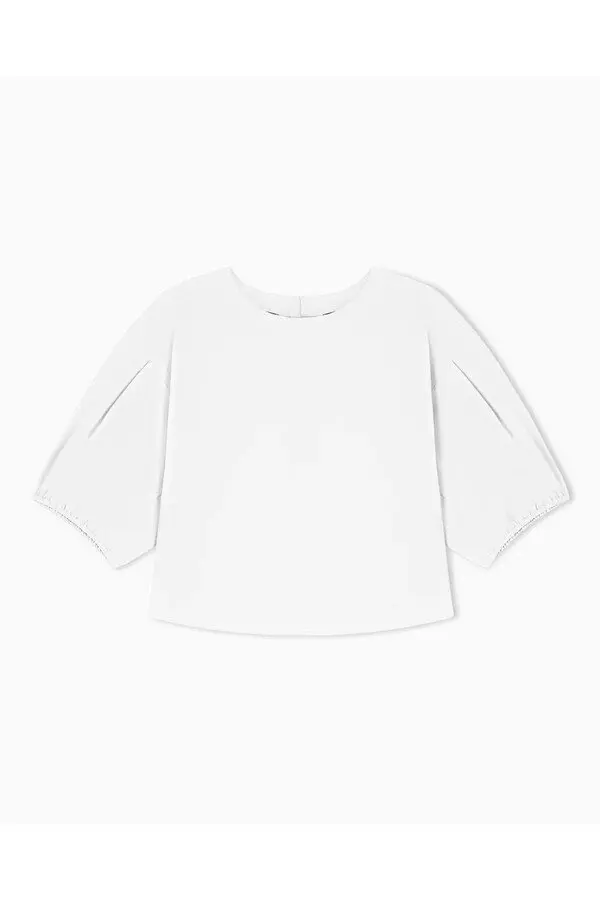 Emporio Armani Poplin Blouse With Puffed Sleeves - White