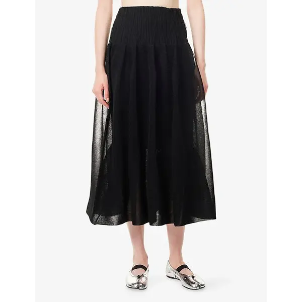 CFCL High-rise Knitted Midi Skirt - Black