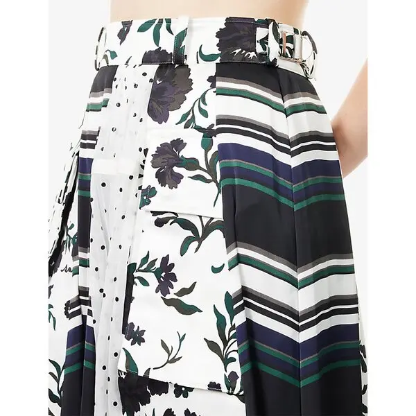 Sacai Woven Midi Skirt