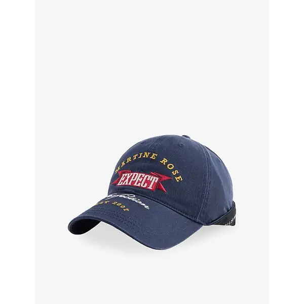 Martine Rose Embroidered Cotton Baseball Cap - Blue Navy