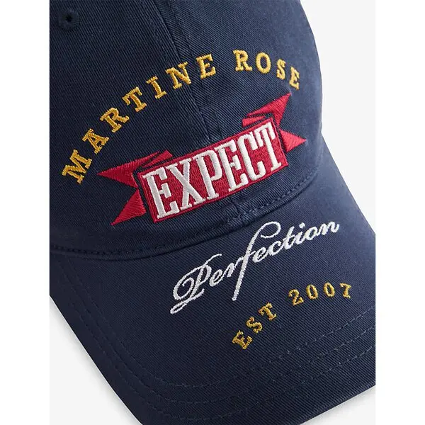 Martine Rose Embroidered Cotton Baseball Cap - Blue Navy