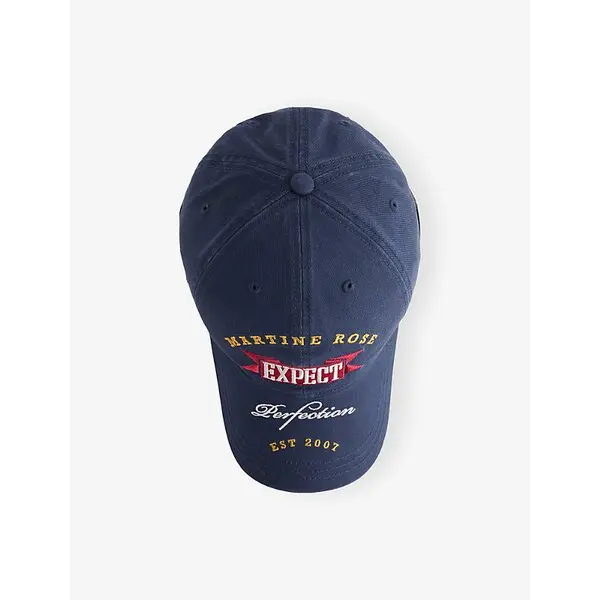 Martine Rose Embroidered Cotton Baseball Cap - Blue Navy