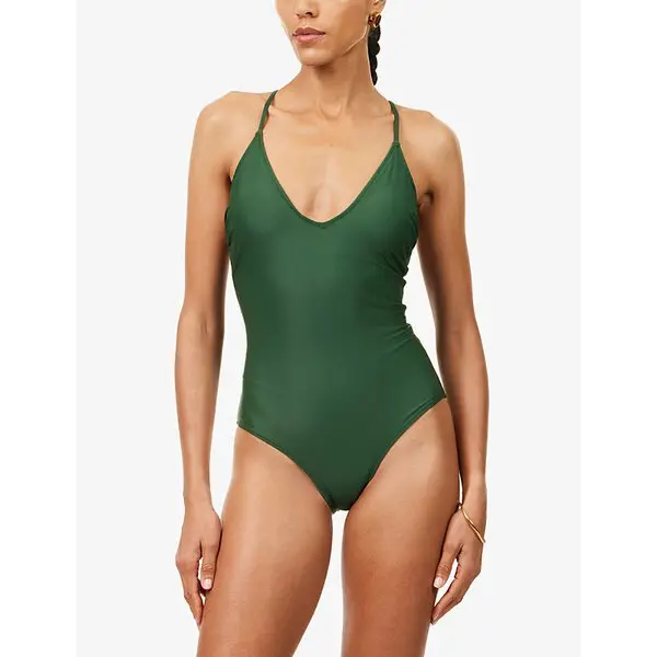 Verandah V-neck Cross-back Swimsuit