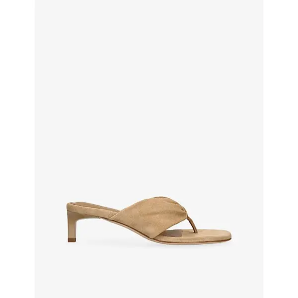 Dear Frances Wrap Mid Heel Mules - Camel
