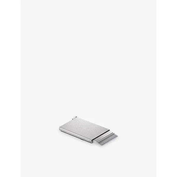 SECRID Cardprotector+ Fluted For Magsafe Aluminium Wallet - Silver