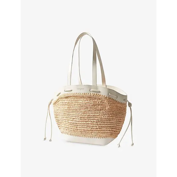 Claudie Pierlot Raffia And Leather Tote Bag