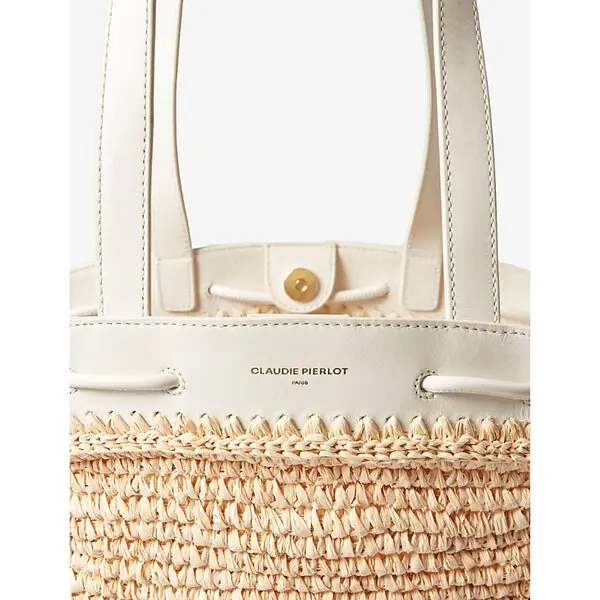 Claudie Pierlot Raffia And Leather Tote Bag